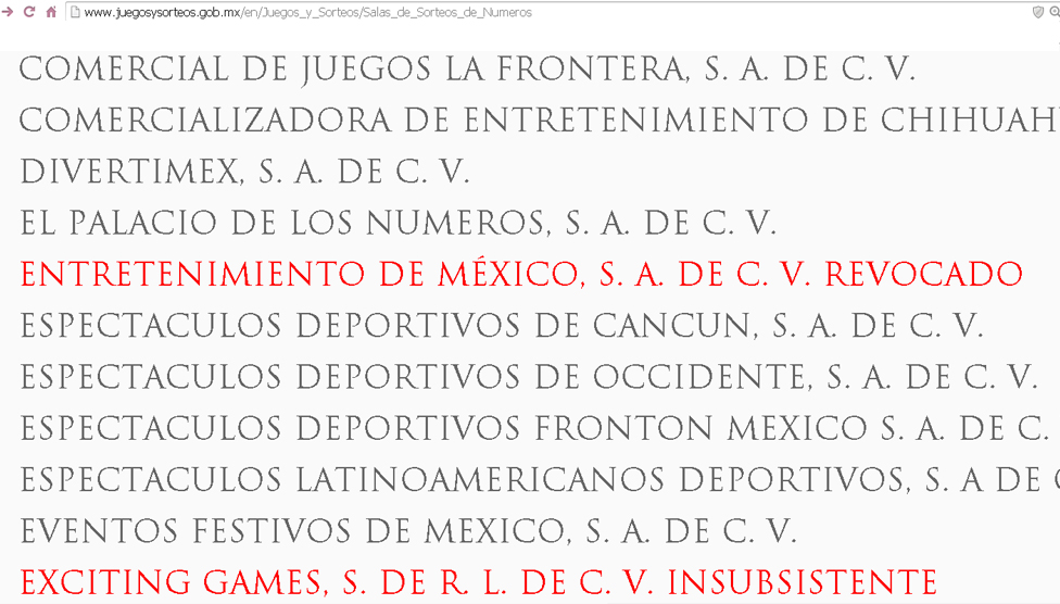 Segob revoca permisos a los casinos de Rojas Cardona- Grupo Milenio