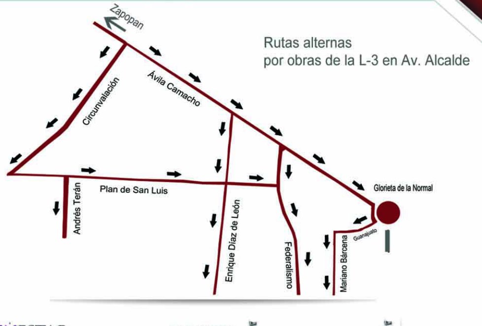 Rutas alternas por construcción de estaciones de Línea 3 del Tren ...
