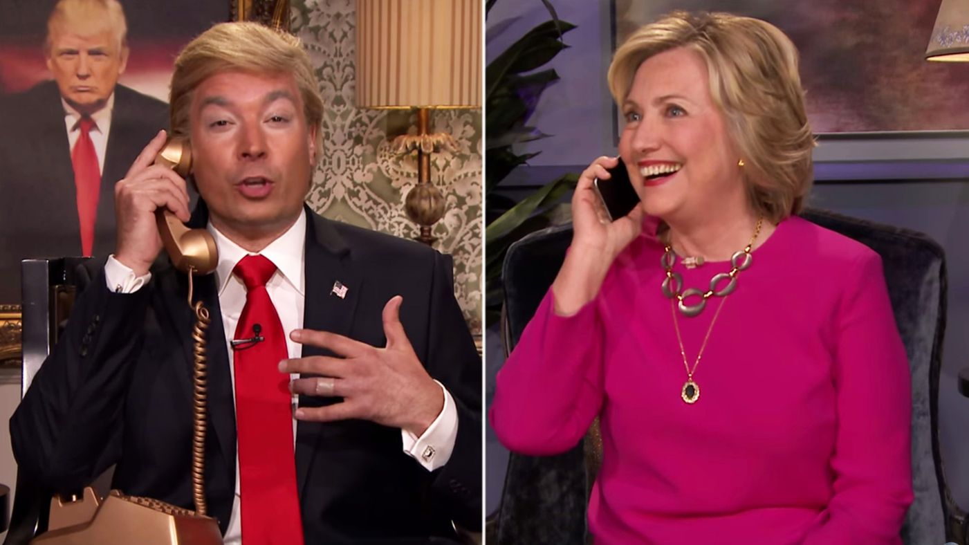 Hillary Clinton le demuestra a Jimmy Fallon que su pelo sí es real ...