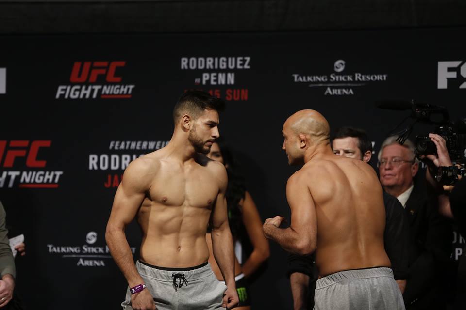 Yair 'Pantera' Rodriguez y B.J Penn en el pesaje de UFC Phoenix- Grupo ...