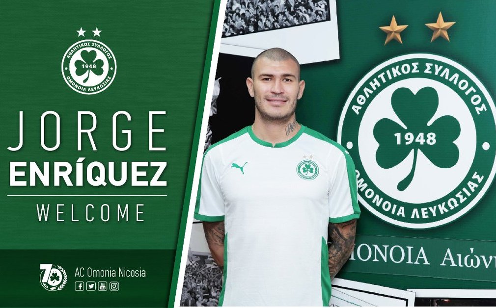 ‘Chatón’ Enríquez, presentando con el AC Omonia Nicosia- Grupo Milenio