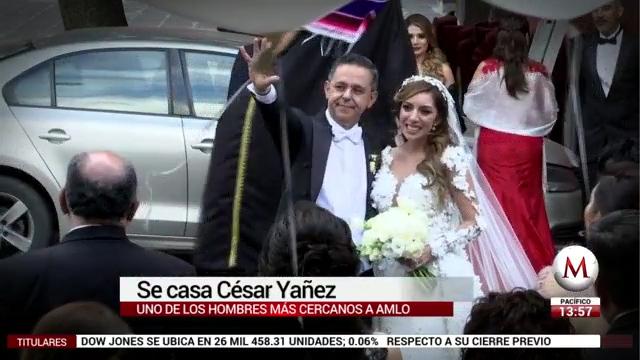 Con testigo de lujo, se casó César Yáñez en Puebla- Grupo Milenio