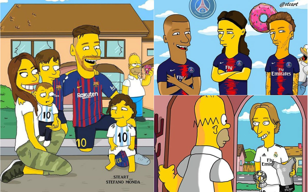 ¿Cómo se verían los futbolistas si fueran personajes de Los Simpson ...