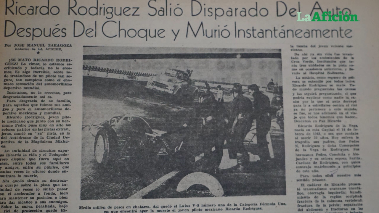 La muerte de Ricardo Rodríguez en las páginas de La Afición - Grupo Milenio