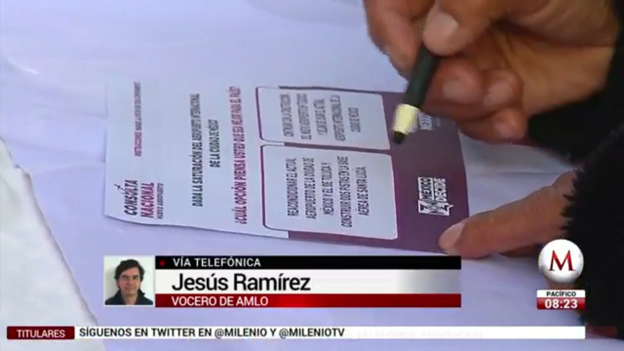 Entrevista a Jesús Ramírez sobre consulta del NAIM - Grupo Milenio