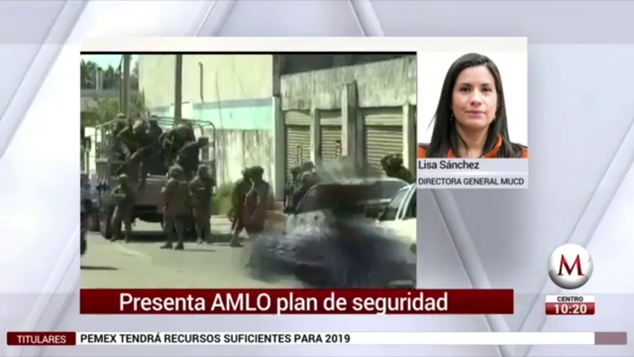 Entrevista a Lisa Sánchez sobre plan de seguridad de AMLO- Grupo Milenio