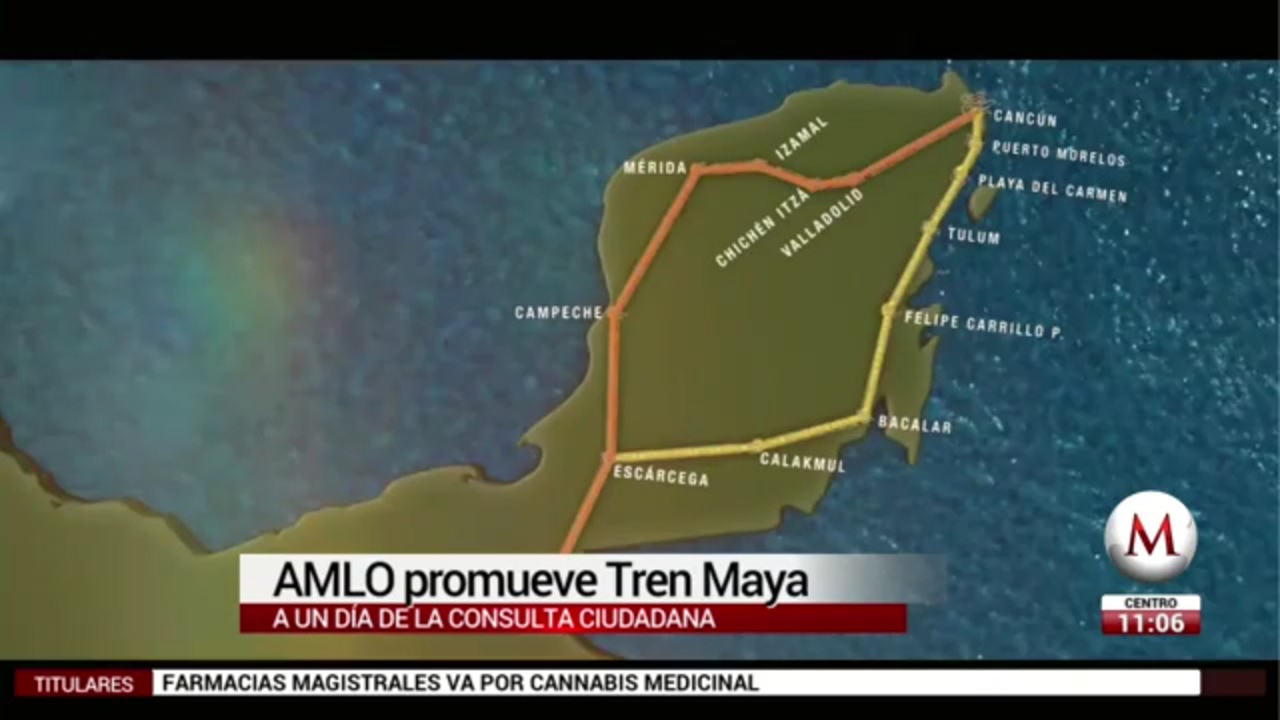 A un día de la consulta, AMLO promueve Tren Maya en redes - Grupo Milenio