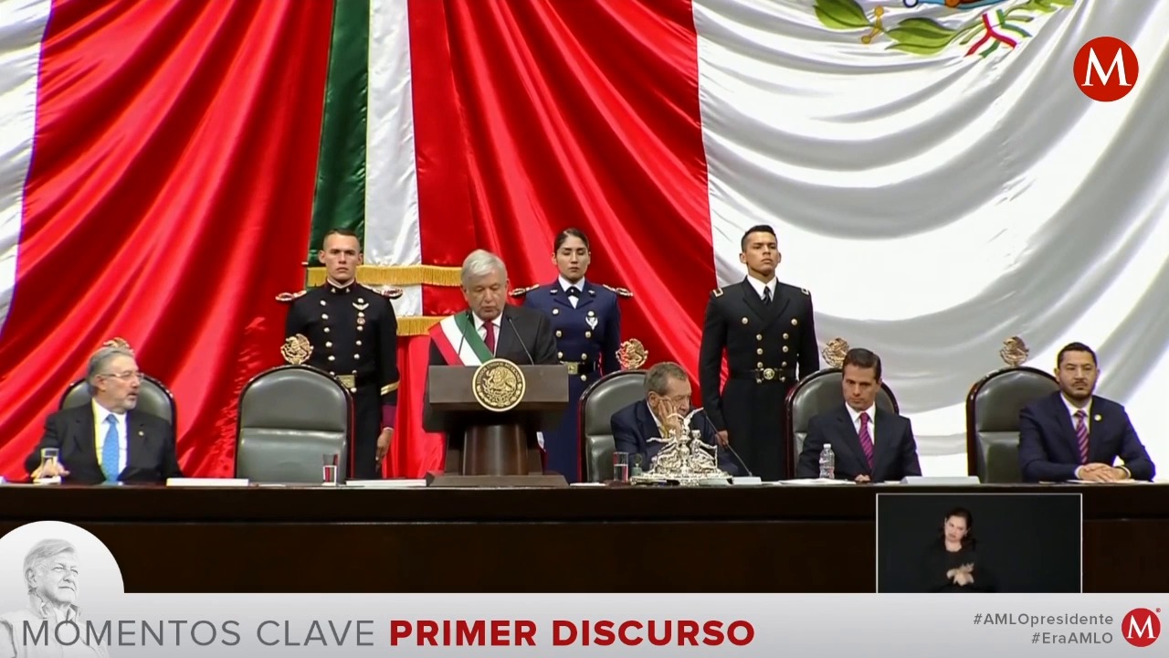 Momentos clave del primer discurso de AMLO- Grupo Milenio