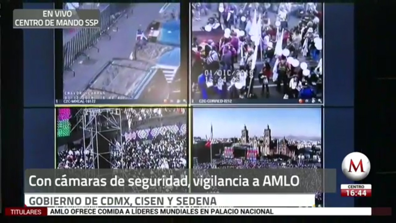Monitorean con cámaras de seguridad toma de posesión de AMLO - Grupo ...