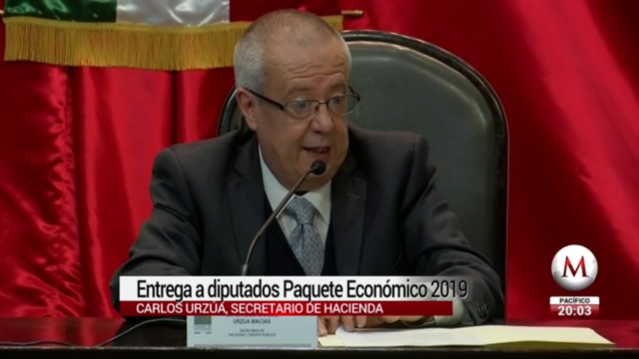 Carlos Urzúa entrega a diputados Paquete Económico 2019- Grupo Milenio