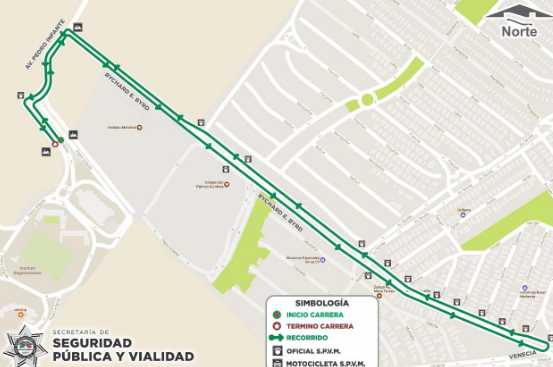 Cierres viales por carrera en Monterrey- Grupo Milenio