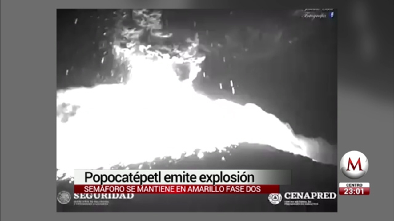 El 'Popo' presenta explosión; lanza material incandescente - Grupo Milenio