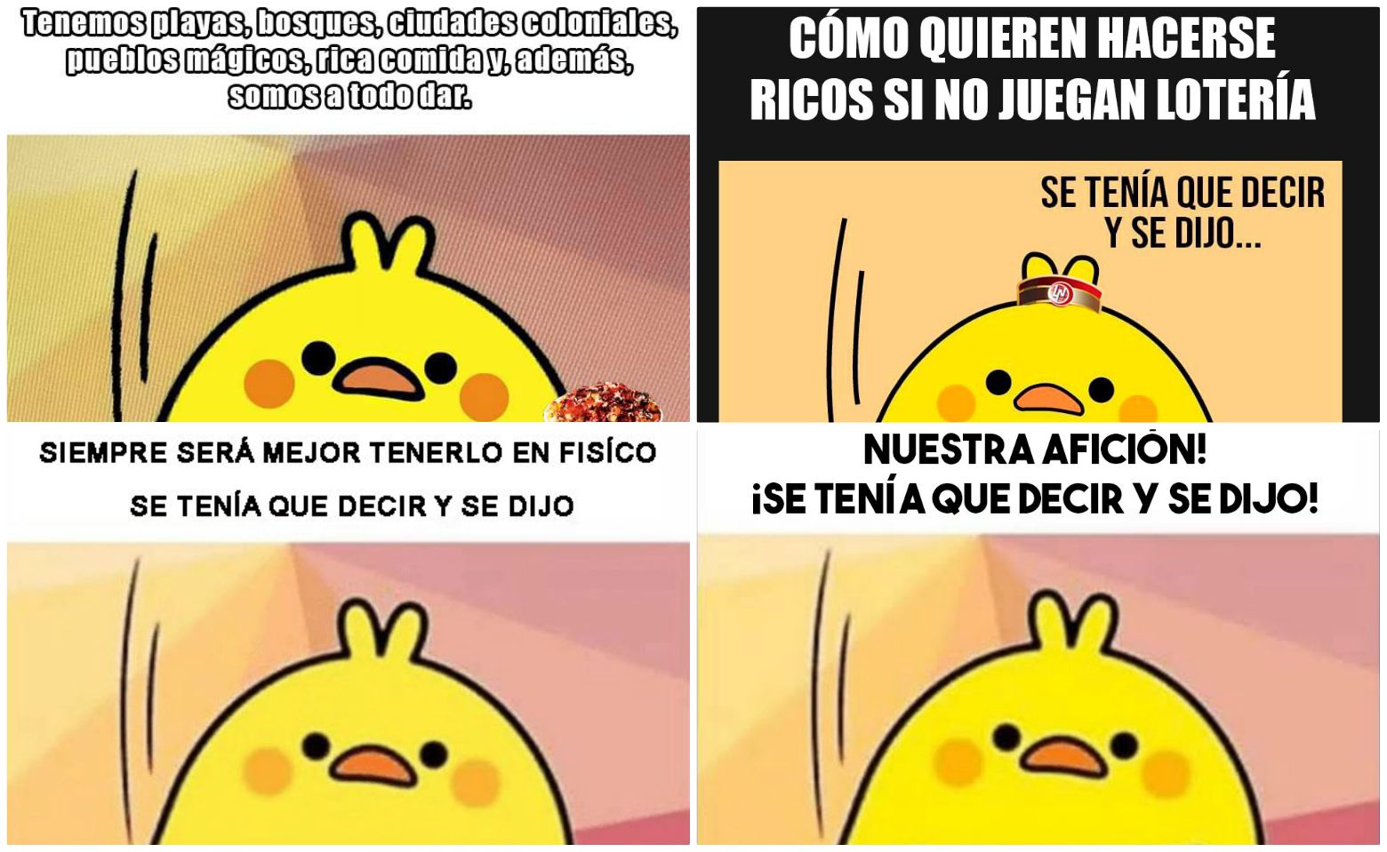 ¿Qué tienen en común la FIL y la Lotería Nacional? el meme del pollito ...