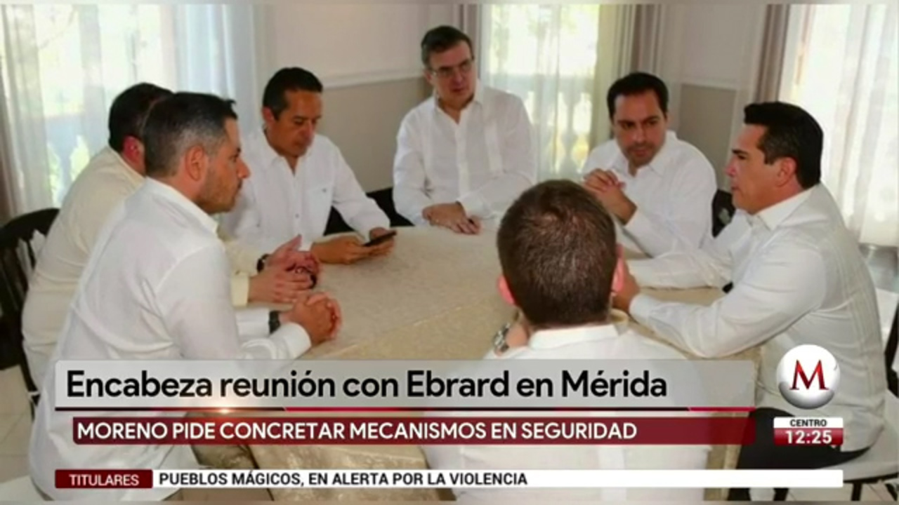 Alejandro Moreno encabeza reunión con Ebrard en Mérida - Grupo Milenio