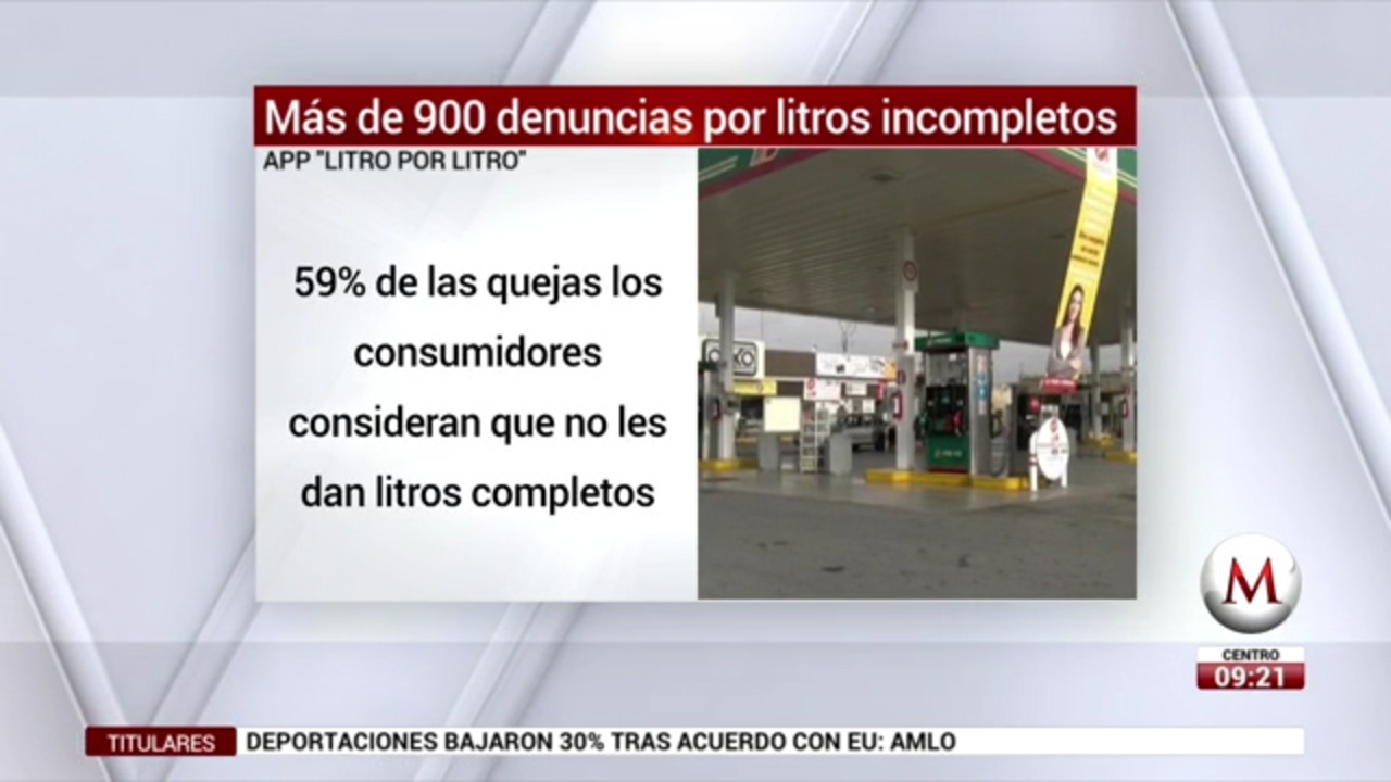 Litros incompletos, principal queja en app de Profeco- Grupo Milenio