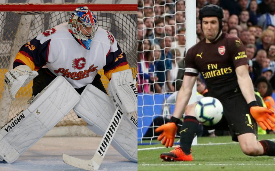 Petr Cech realiza brutal atajada en debut en hockey sobre hielo: video ...