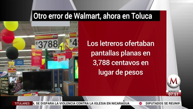 ¡Una más de Walmart! Vende pantallas a 37.88 pesos en Toluca - Grupo ...