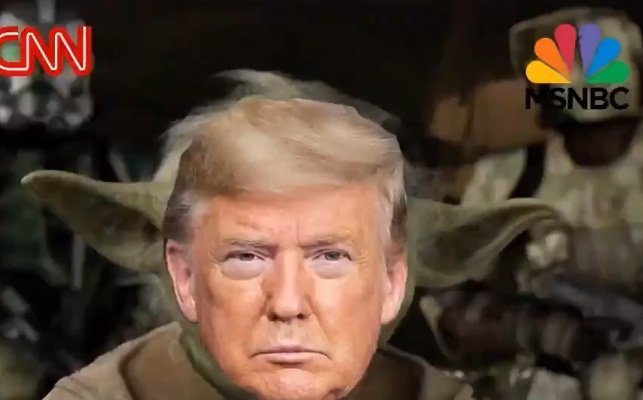 En video, Donald Trump se viste de Yoda y decapita a CNN- Grupo Milenio