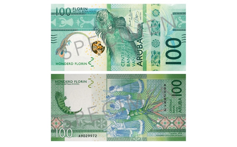 Billete más bonito del mundo en 2019. 100 florines de Aruba.- Grupo Milenio