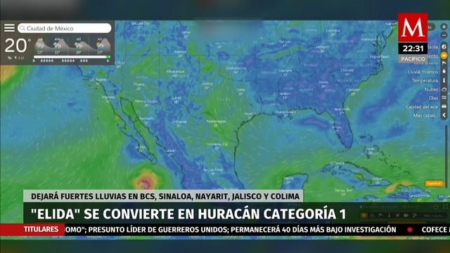 'Elida' se convierte en huracán al sur de BCS; pronostican lluvias en ...