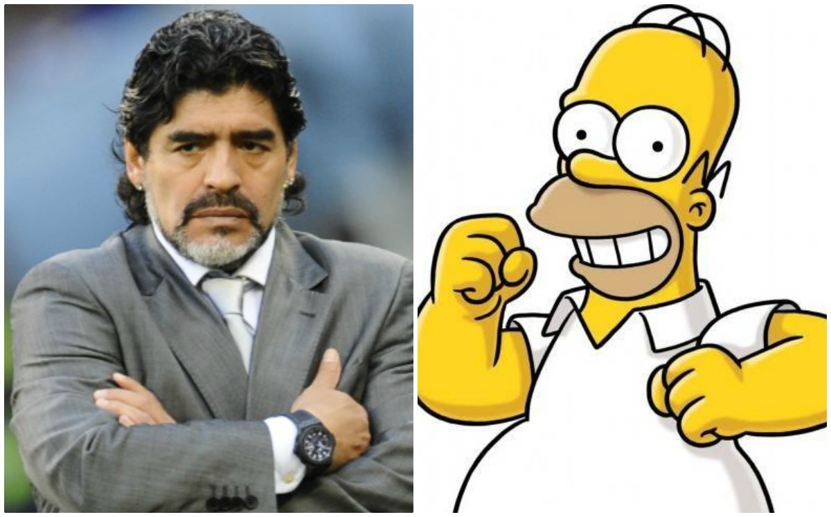 El día que Maradona dijo odiar a Los Simpson y 'Homero' le respondió ...