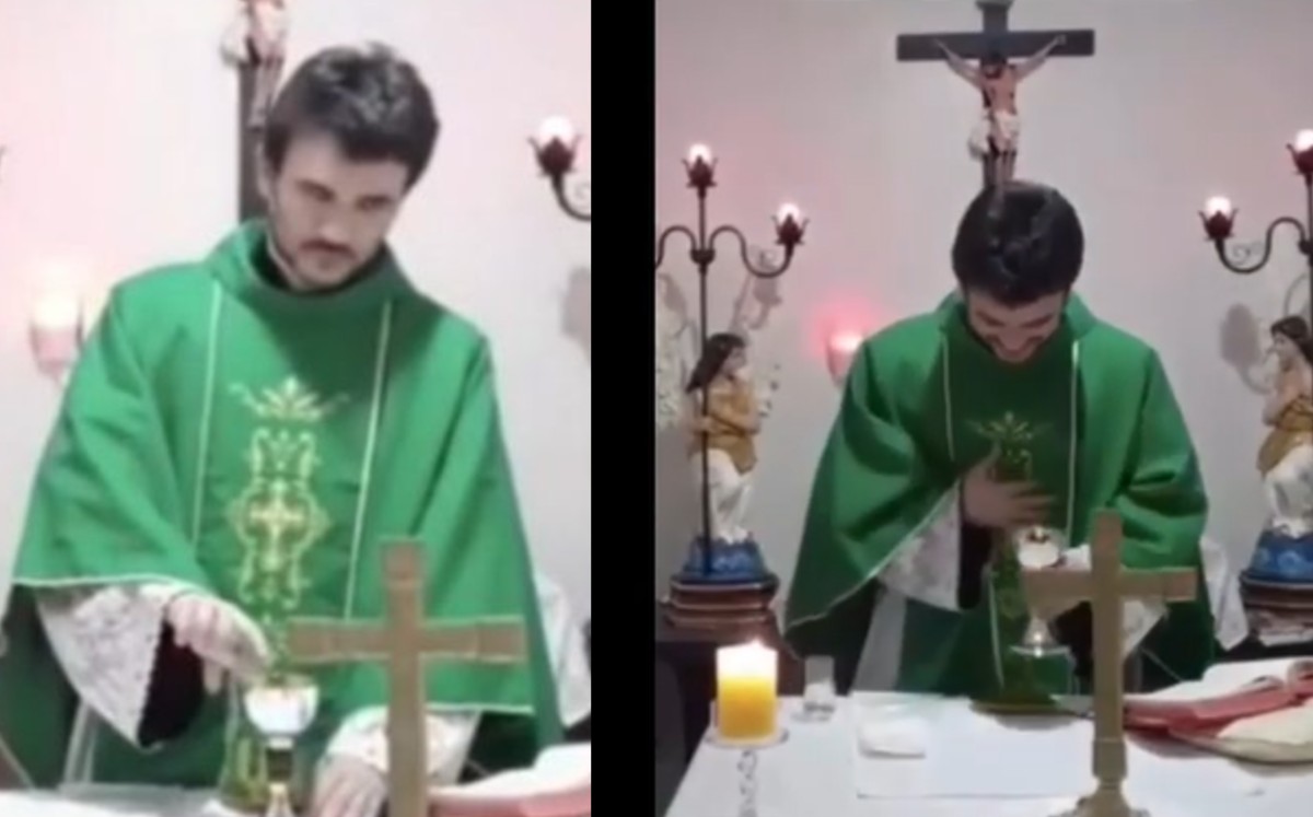 TikTok. Padre vive ataque de risa durante misa; video viral- Grupo Milenio
