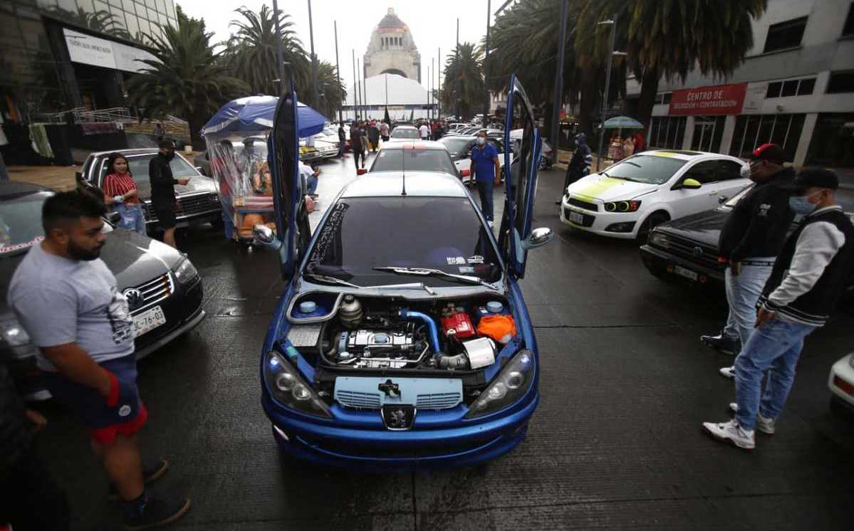 Así fue la rodada de autos modificados en CdMx | FOTOS- Grupo Milenio