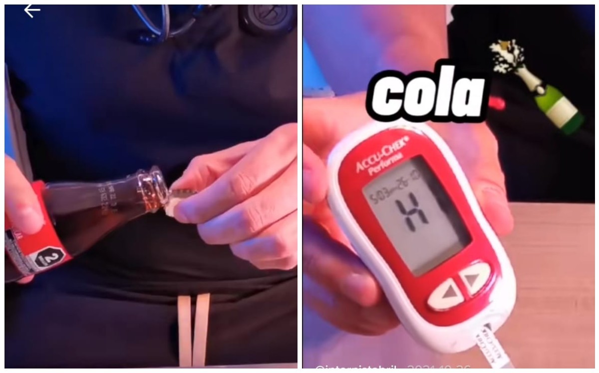 Médico mide azúcar en una gota de refresco; resultado se hace viral ...