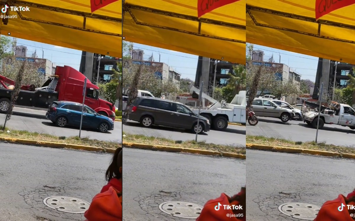 TikTok. Tres grúas para mover un auto; video se vuelve viral- Grupo Milenio