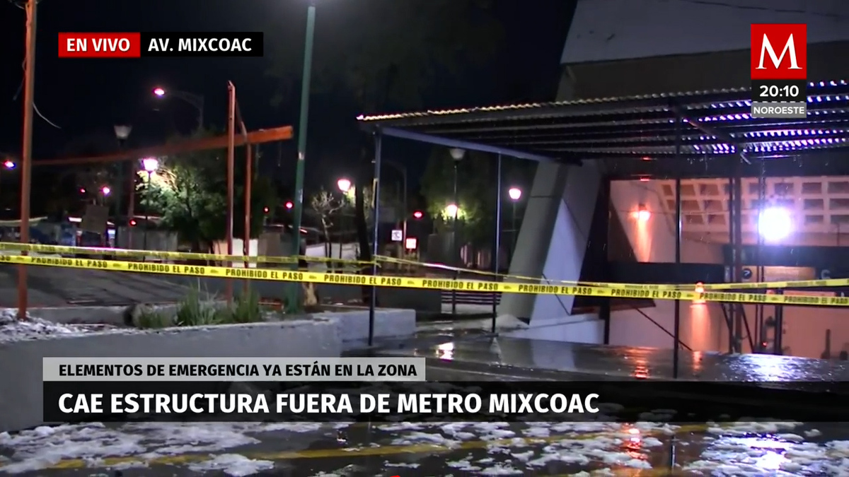 Estructura en la entrada a estación Mixcoac del Metro se derrumba ...