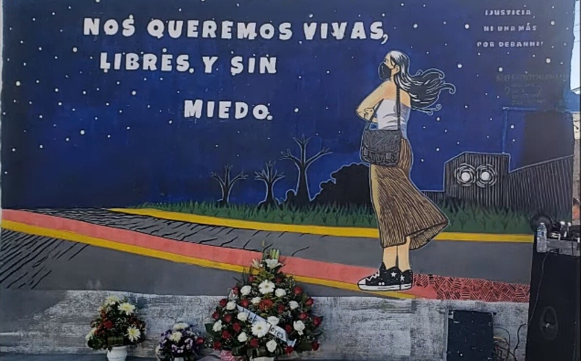 Debanhi Escobar. Artista pinta mural en su capilla en Nuevo León ...