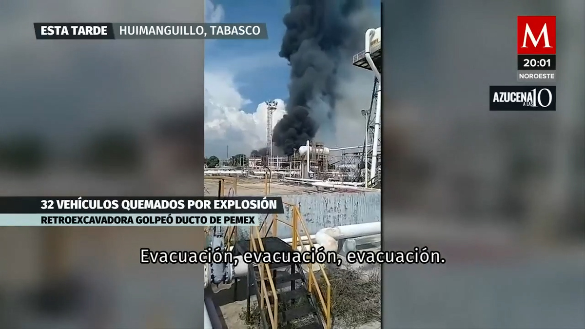 Reportan explosión en batería de Pemex en Huimanguillo- Grupo Milenio