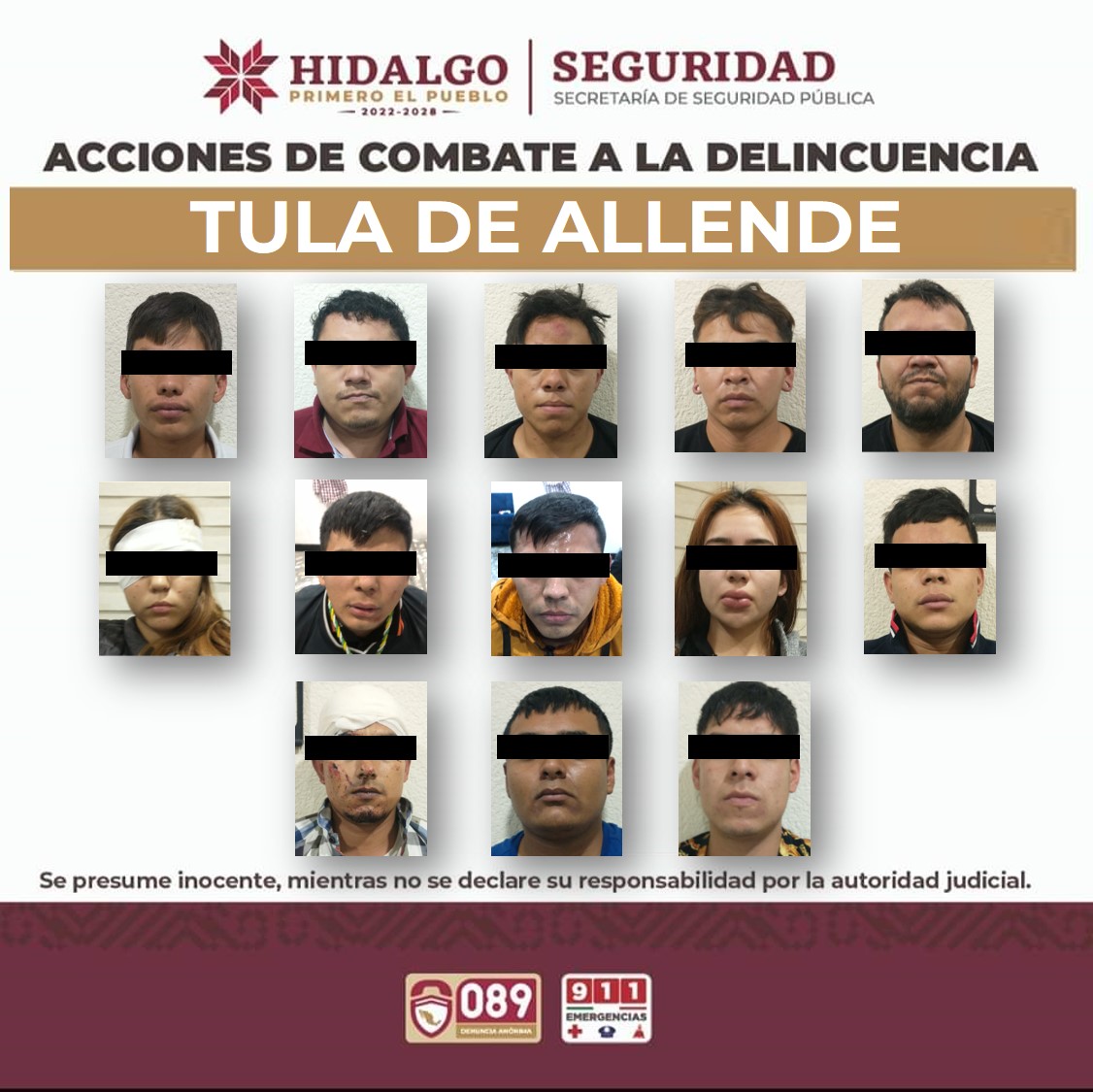 Detienen a 13 personas por hechos de violencia en Tula- Grupo Milenio