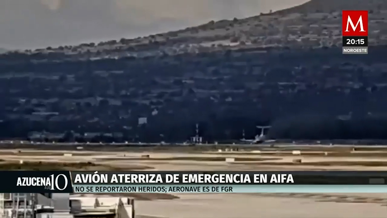 Aterrizaje avión de la FGR en el AIFA: aterrizaje de emergencia- Grupo Milenio