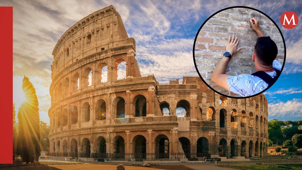 Joven que rayó pared de Coliseo Romano ofrece disculpas- Grupo Milenio