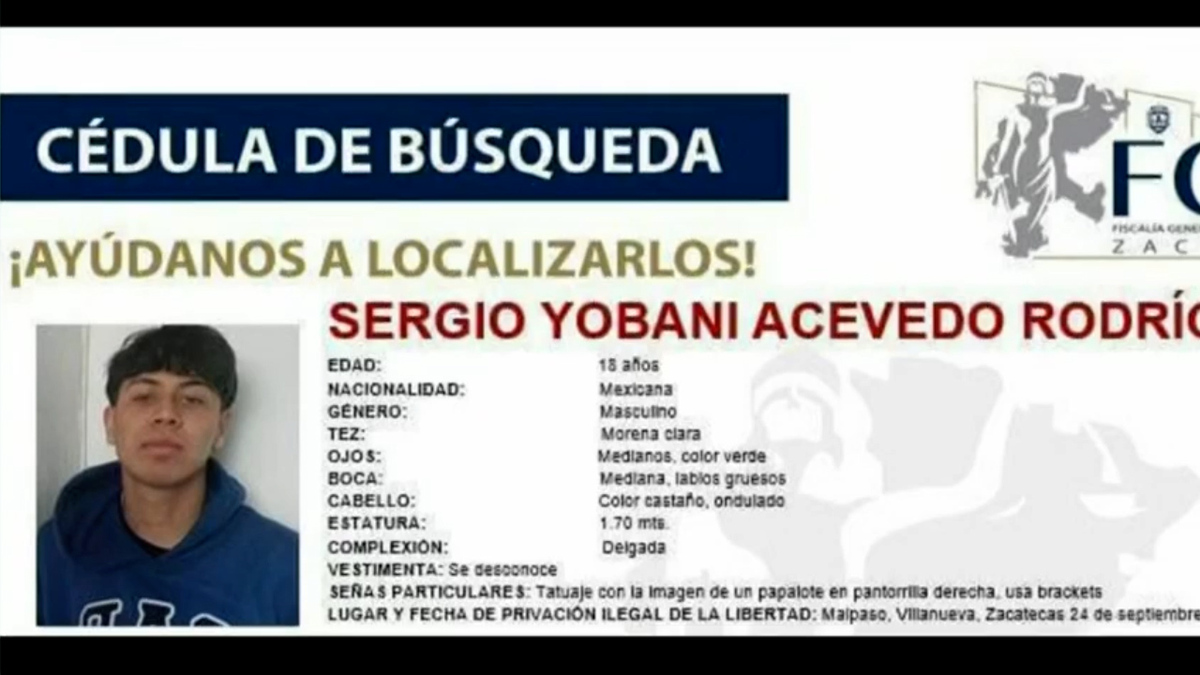 Yobani Acevedo es el joven localizado con vida - Grupo Milenio