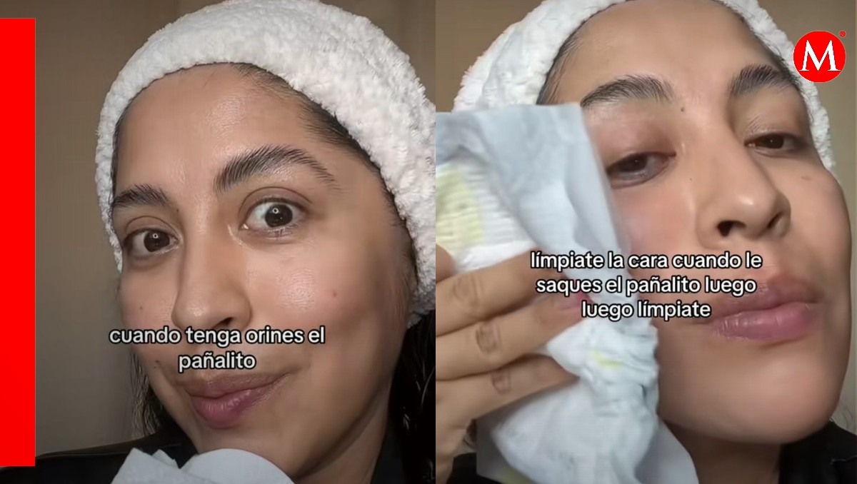 Mujer recomienda usar pañales orinados para cuidado del rostro | VIDEO ...