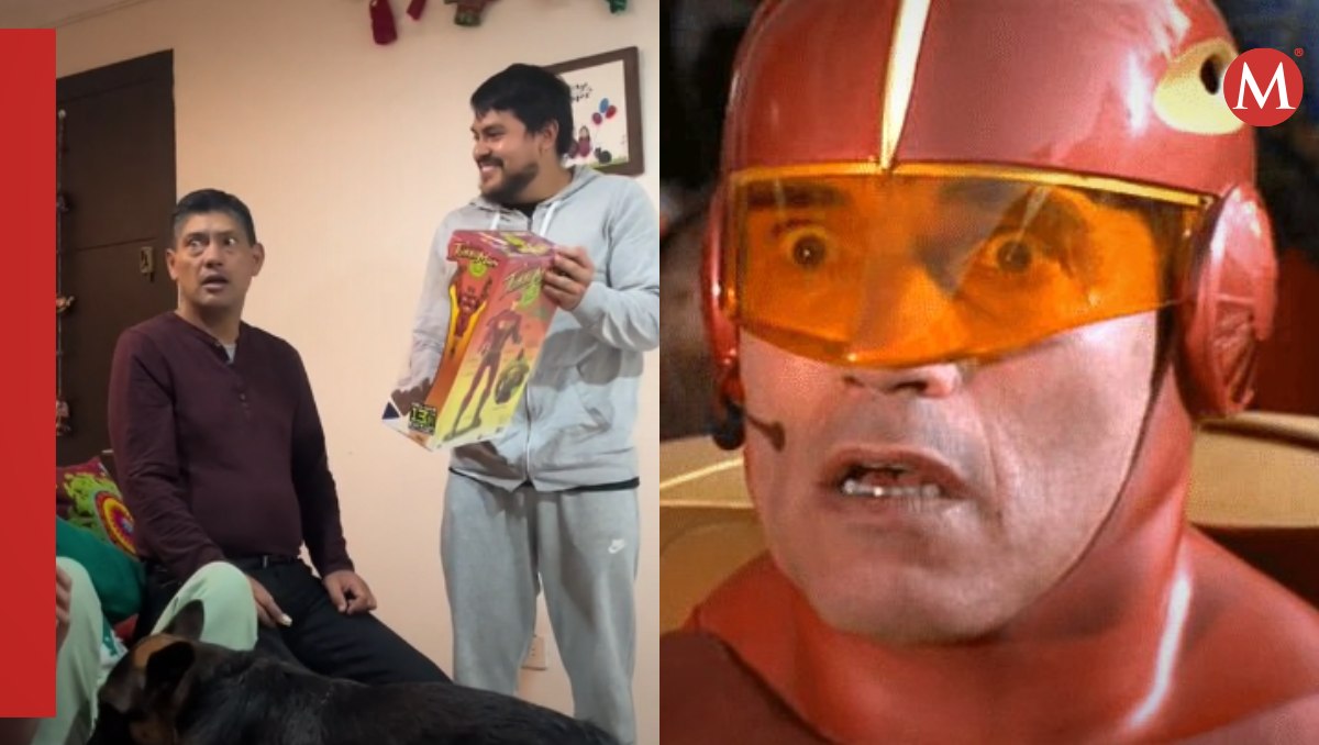Papá recibe muñeco de turboman de El Regalo Prometido- Grupo Milenio