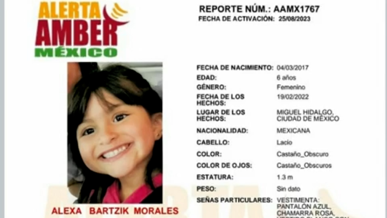 Activan alerta Amber por menor de seis años desaparecida en CdMx- Grupo ...