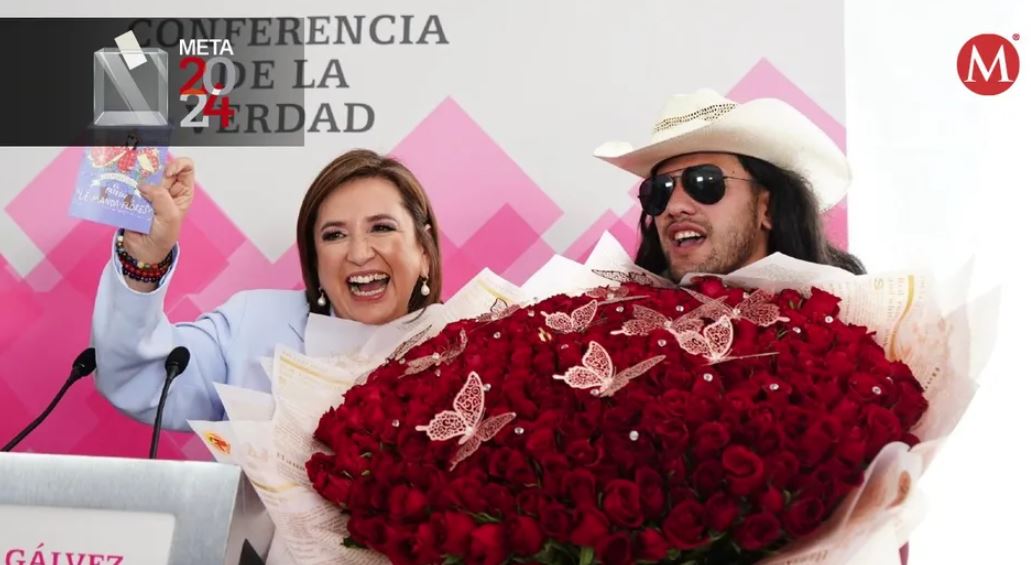 Xóchitl Gálvez recibe ramo de flores ‘El Patrón’ durante última ...