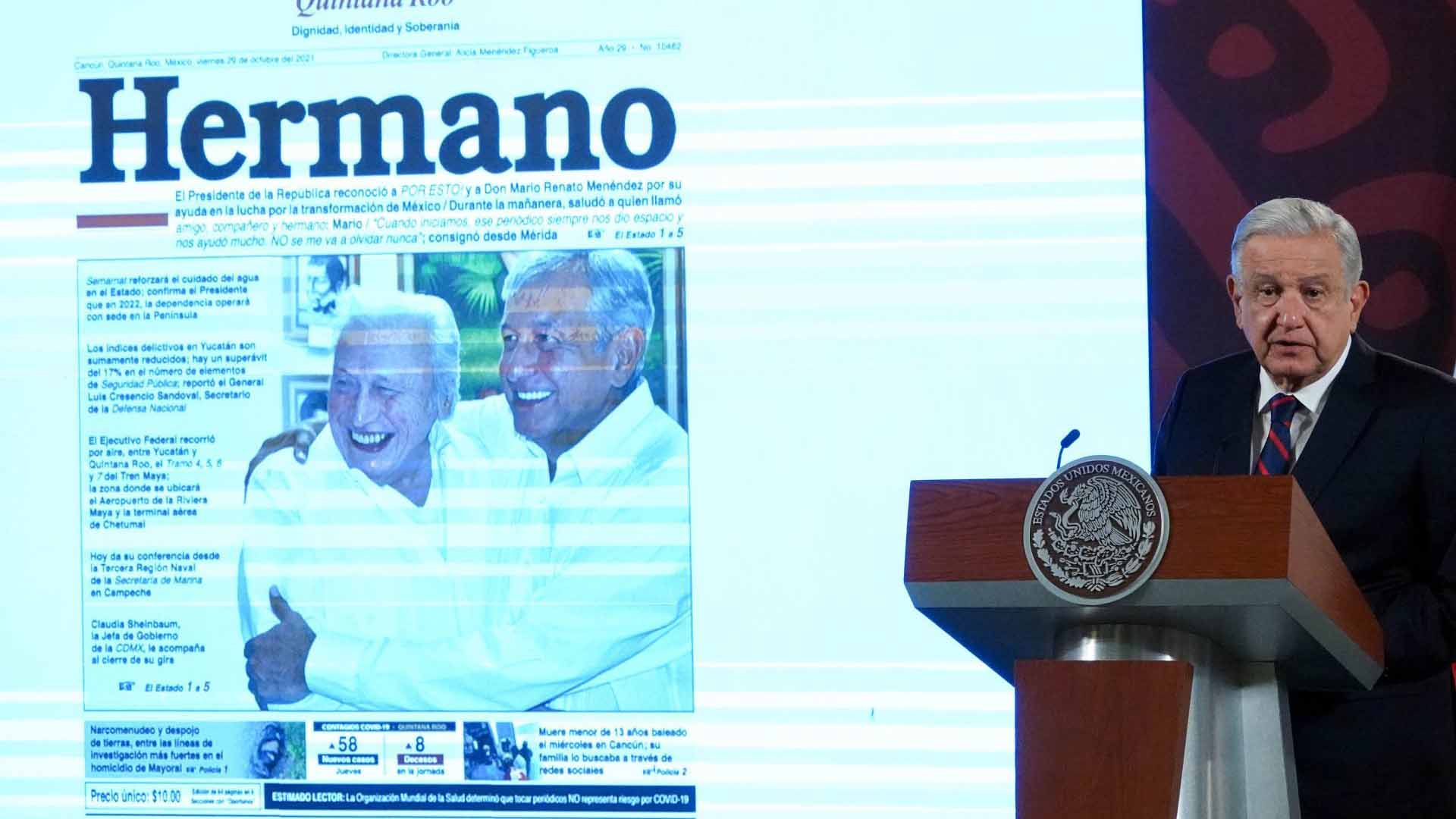 AMLO lamenta muerte del periodista Mario Renato Menéndez - Grupo Milenio