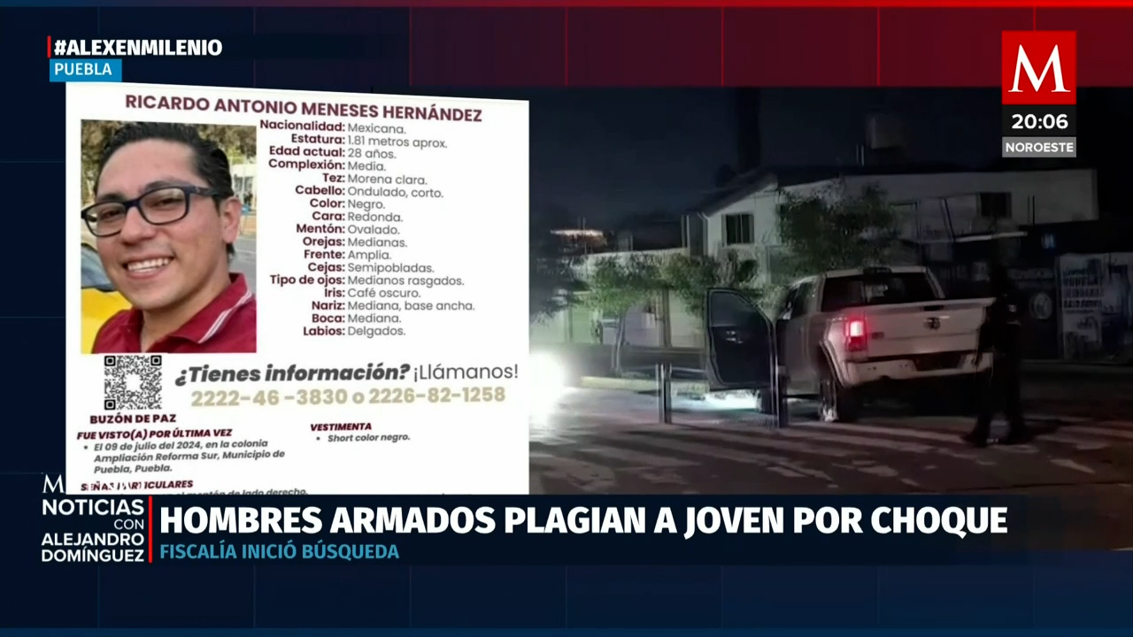 Desaparición de Ricardo Meneses en Puebla tras persecución- Grupo Milenio