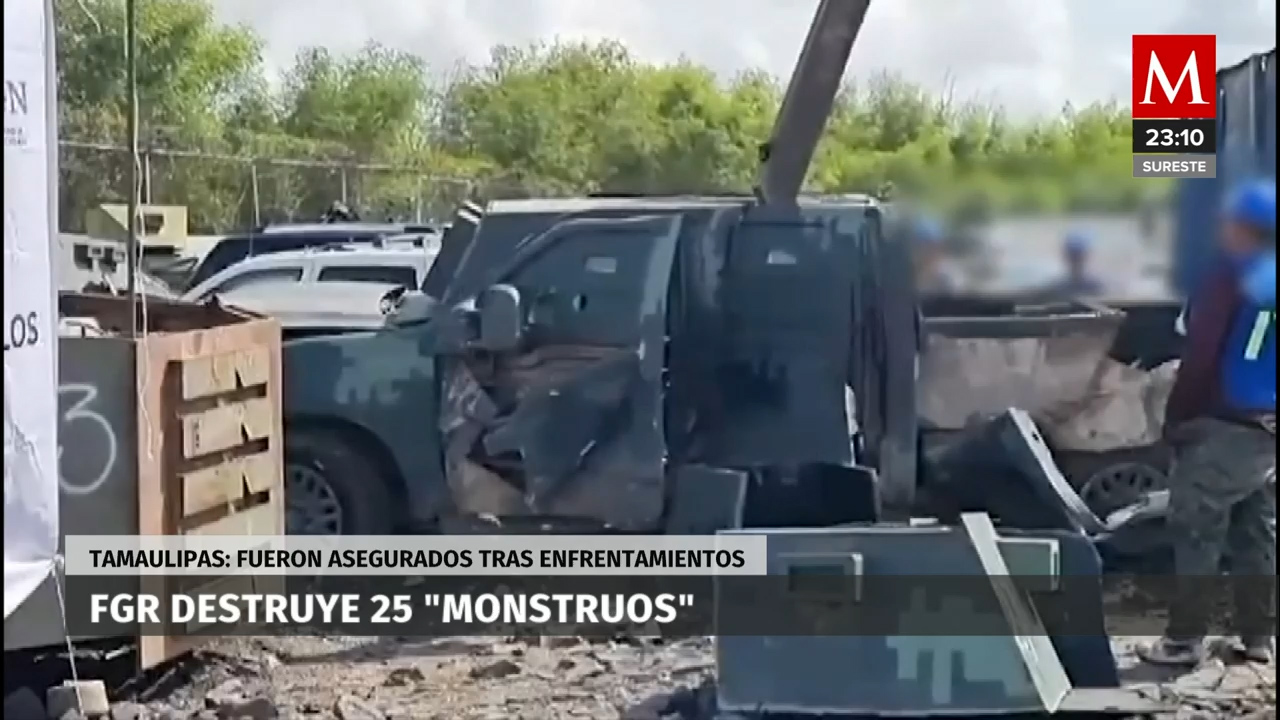 La FGR destruye 25 vehículos de los llamados 'Monstruos' blindados en ...
