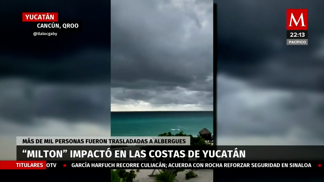 Huracán Milton causa daños en Yucatán sin tocar tierra- Grupo Milenio