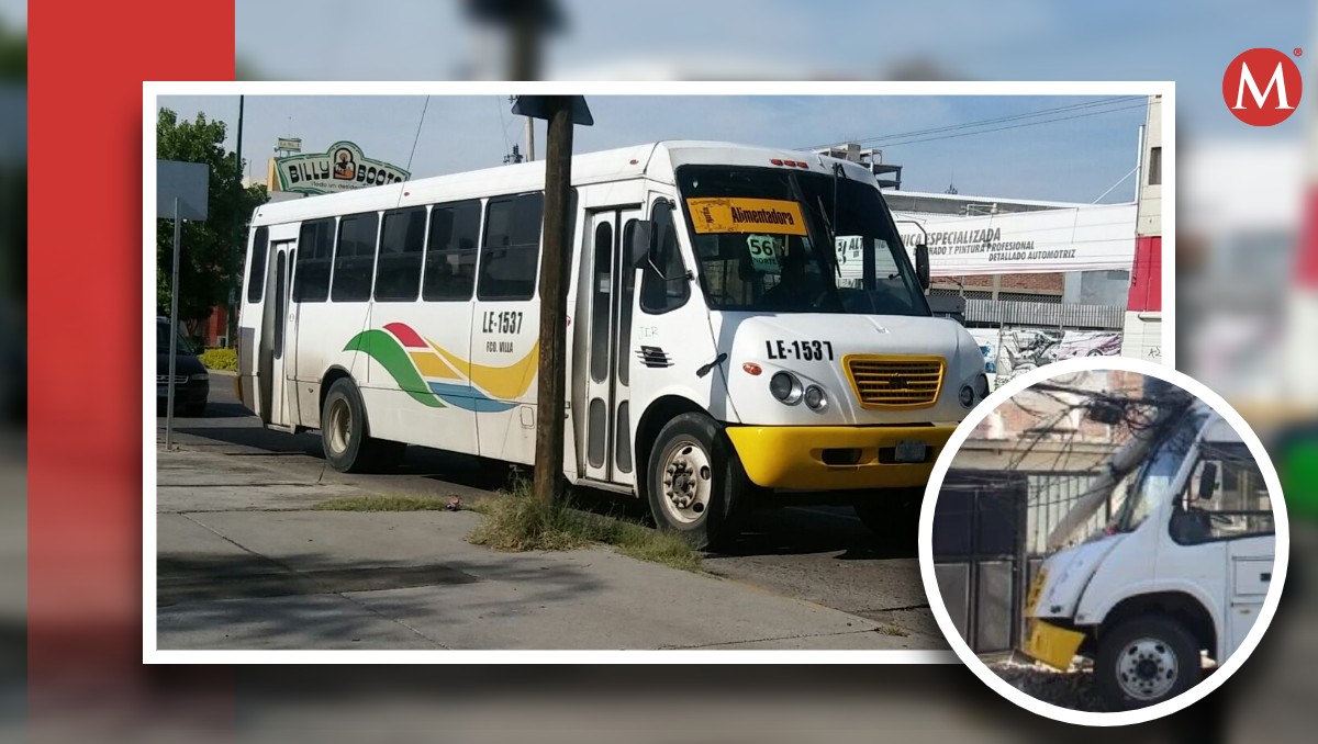 Chofer de la ruta 74 de León se queda dormido y choca contra poste ...