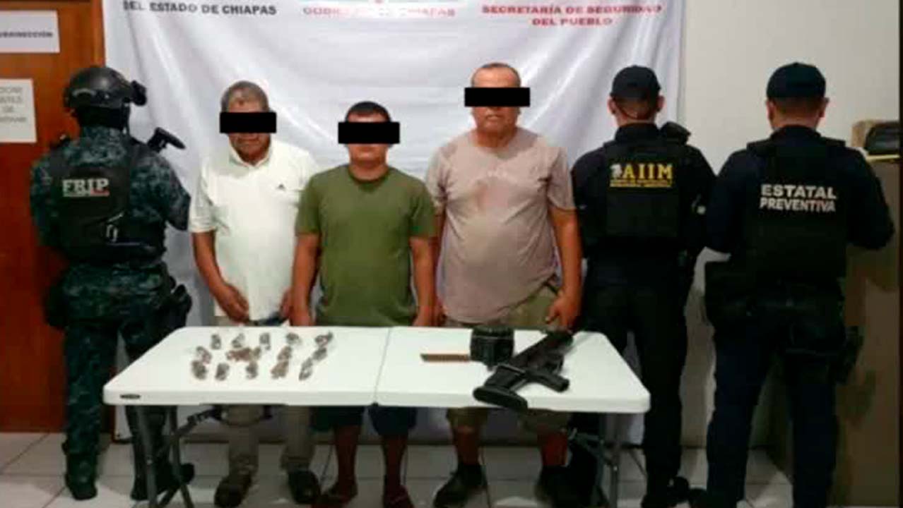 En Chiapas, detienen a seis personas con presunta droga y armas- Grupo Milenio