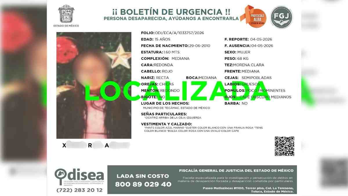Hallan con vida a Ximena, adolescente desaparecida en Tecámac- Grupo ...